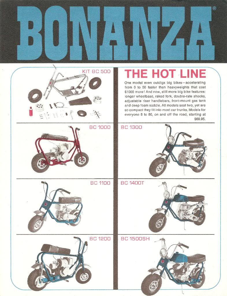 Bonanza " BC Series " Model Identification | OldMiniBikes.com